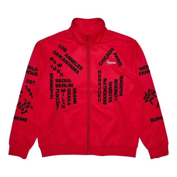 Supreme Worldwide Tricot Track Jacket - Red
