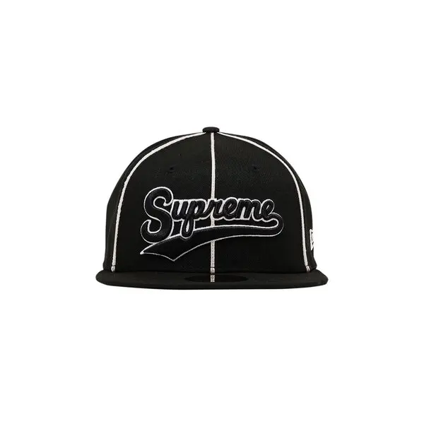 Supreme Piping Script Logo New Era Cap - Black