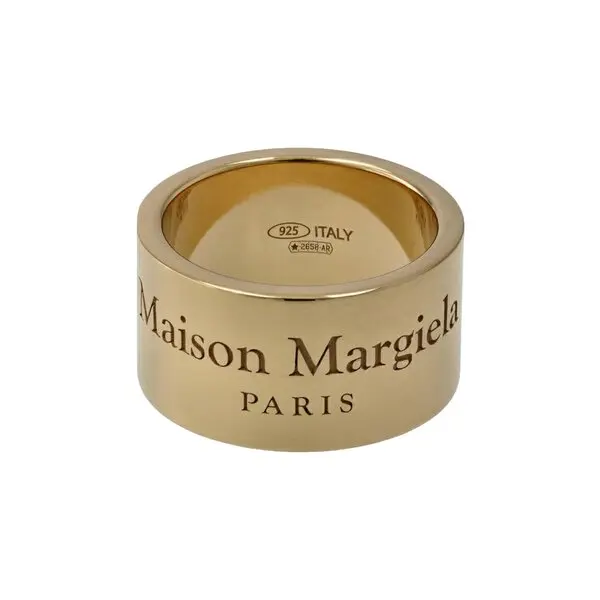 MAISON MARGIELA Logo Engraved Ring - Gold