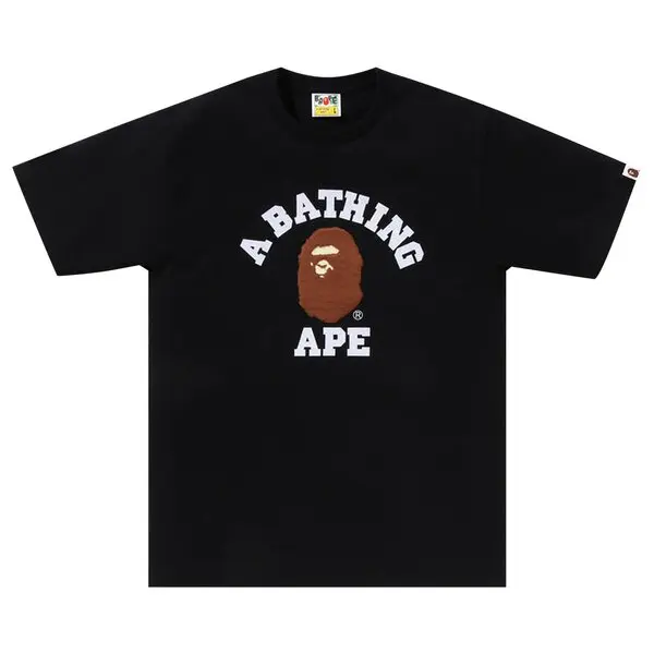 A BATHING APE Boa College Tee - Black