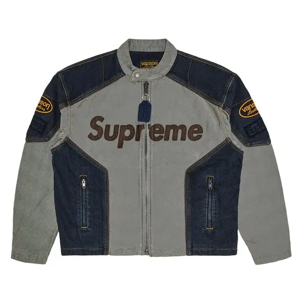 Supreme X Vanson Leathers X Cordura Cotton Jacket - Blue
