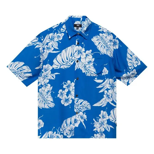 StÜssy Hawaiian Printed Shirt - Blue