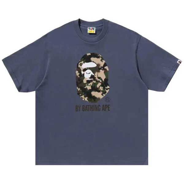 A BATHING APE Map Camo Relaxed Fit Tee - Grey