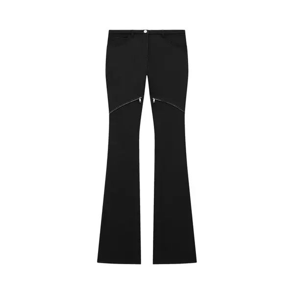 COURREGES Ellipse Zipped Twill Pants - Black