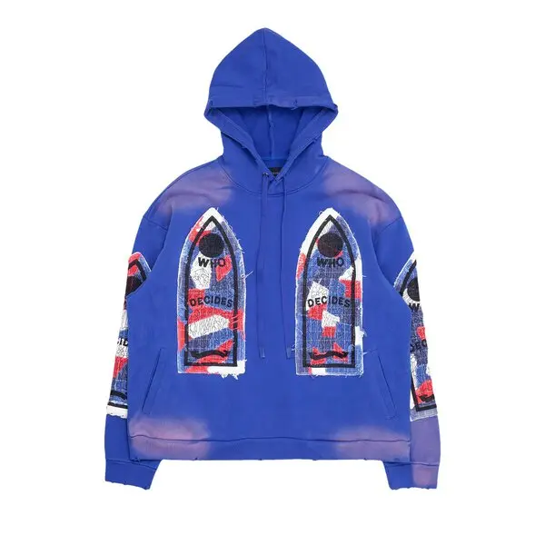 WHO DECIDES WAR BY EV BRAVADO Glory Fabricated Hooded Pullover