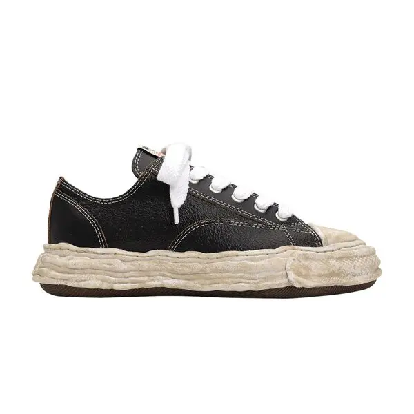 Mihara Yasuhiro Peterson Low Cracking Leather Sneakers