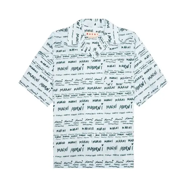 Marni Popeline Bowling Shirt - Blue