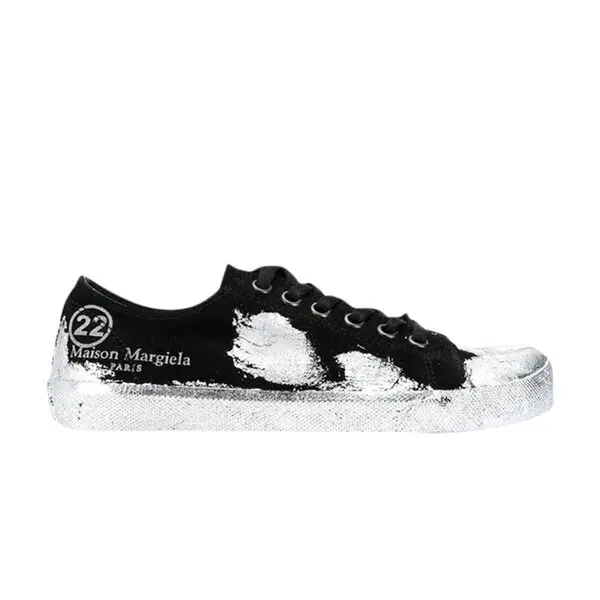 MAISON MARGIELA Velvet Tabi With Paint Effect - Black