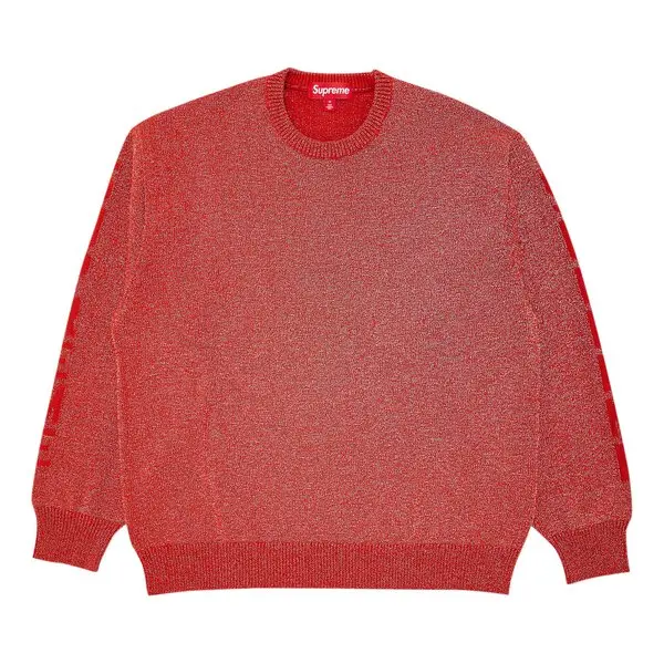 Supreme Reflective Knit Sweater - Orange