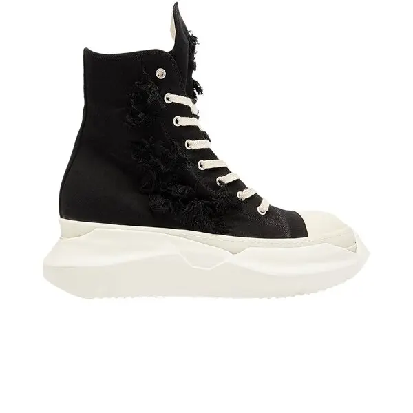 Rick Owens Strobe Denim Slashed High-top Sneakers