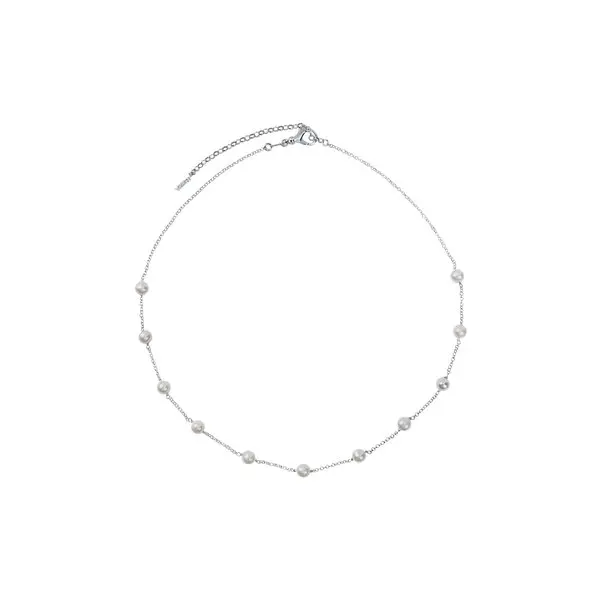 VEERT Classic Pearl Chain Necklace - White
