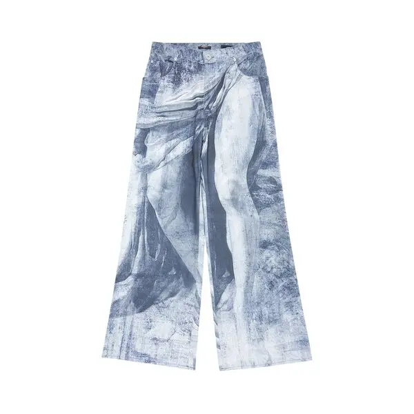 Balmain Statue Printed Denim Pants