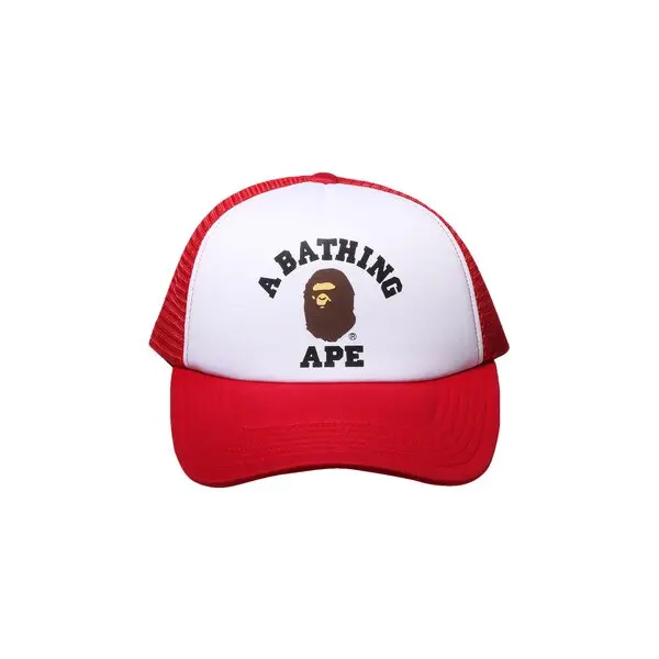 A BATHING APE College Mesh Cap - Red