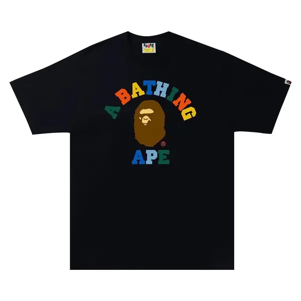 A BATHING APE Colors College Tee - Black
