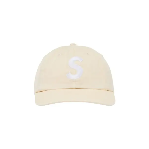 Supreme Pigment Coated S Logo 6 Panel Cap - Cream