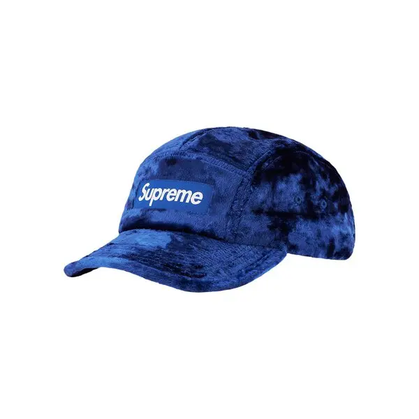 Supreme Crushed Velvet Camp Cap - Blue