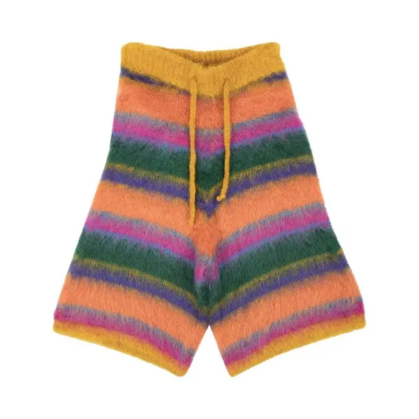 Marni Striped Mohair-wool Knee Pants