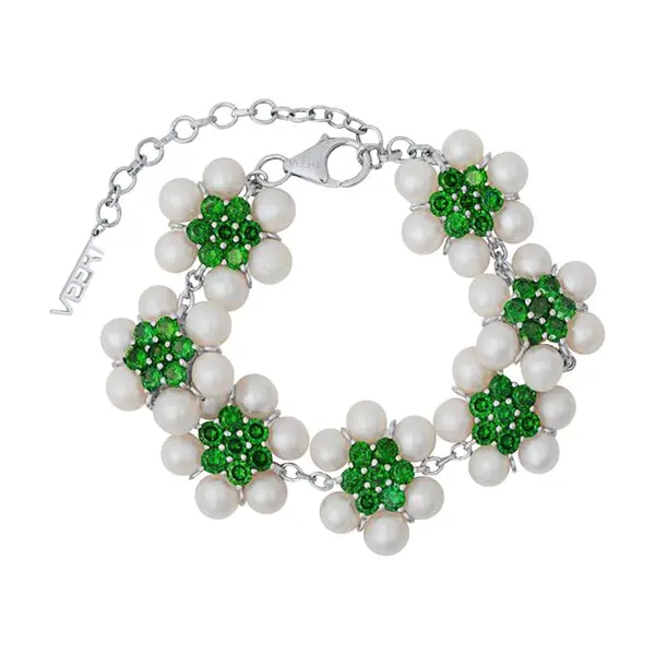 VEERT 42 Pearl Flower Bracelet - White