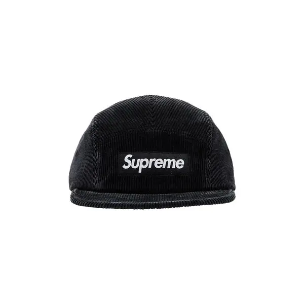 Supreme Corduroy Camp Cap - Black