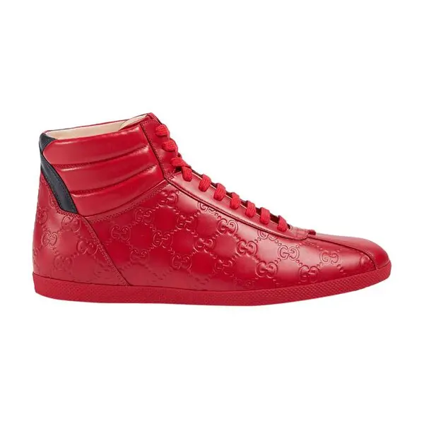 Gucci Signature High-top Sneaker - Red