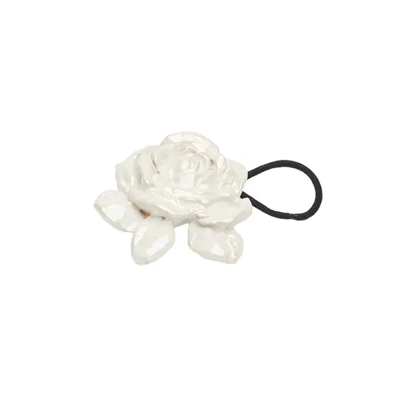 LEVENS JEWELS Rosa Hair Tie - White