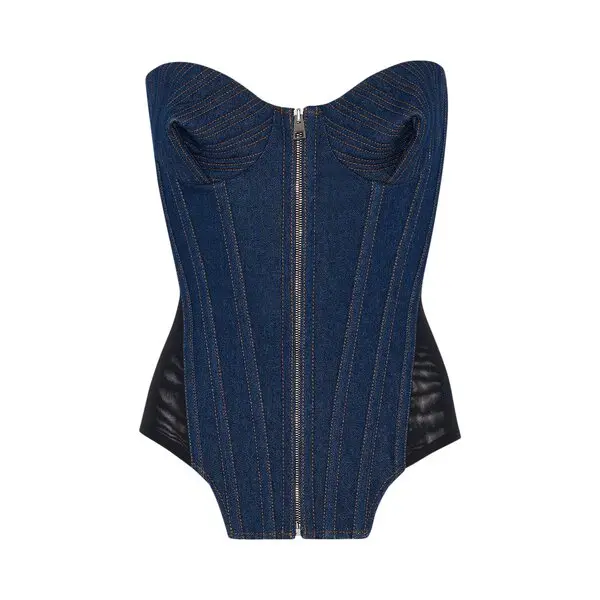 JEAN PAUL GAULTIER Denim Corset - Blue