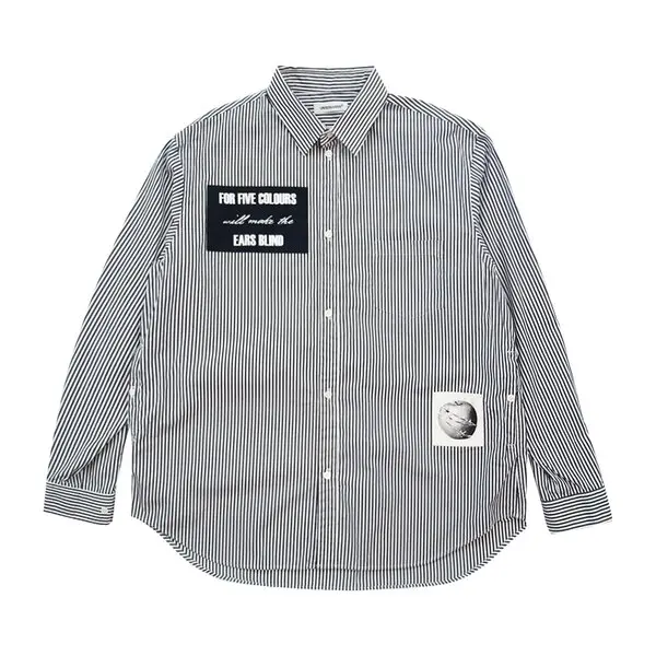 Undercover Patch Striped Shirt