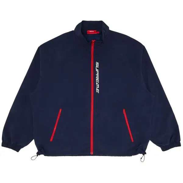 Supreme Contrast Zip Track Jacket - Blue | Editorialist