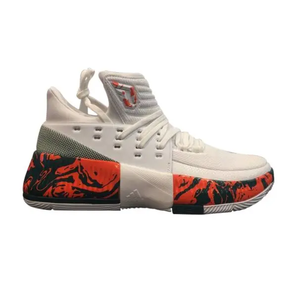 Adidas Sm D Lillard 3.0 March Madness 'miami Hurricanes' Athletic Shoes - White