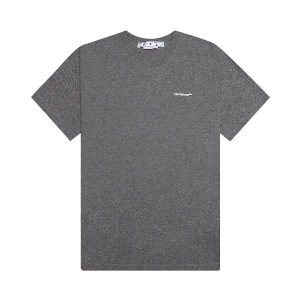Off-White Wave Outline Diag Slim Short-sleeve Tee - Grey