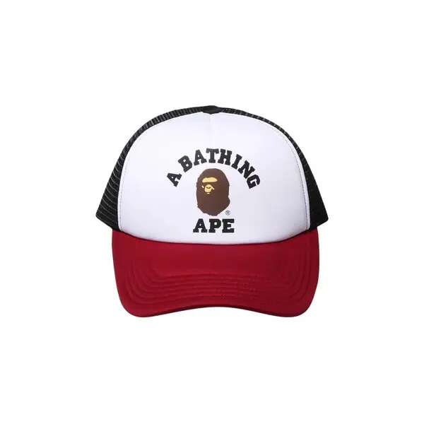 A BATHING APE College Mesh Cap - Red