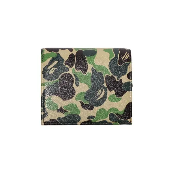 A BATHING APE Abc Camo Mini Wallet - Green