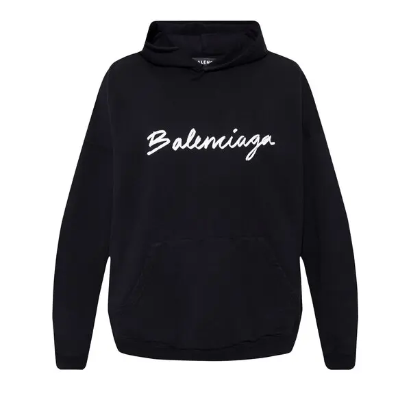 Balenciaga Wide Fit Hoodie - Black