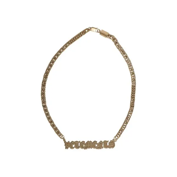 Vetements Gothic Logo Necklace - Gold