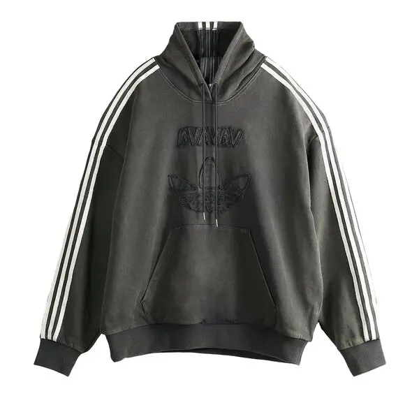 Adidas X Avavav Shoulderless Hoodie - Grey | Editorialist