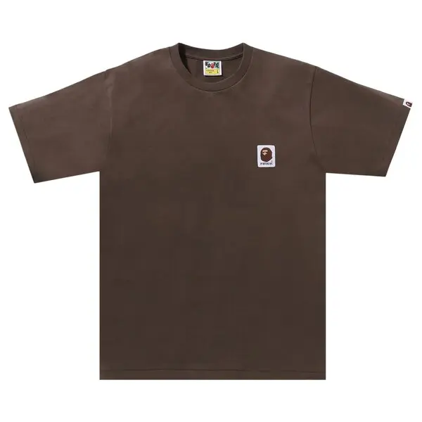 A BATHING APE Ape Head Label Tee - Brown