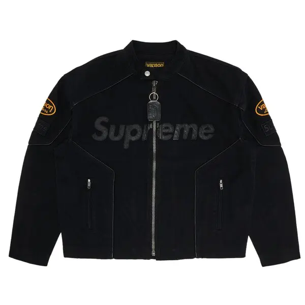 Supreme X Vanson Leathers X Cordura Cotton Jacket - Black