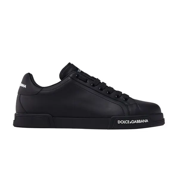 Dolce & Gabbana Portofino Lace-up Sneakers - Black