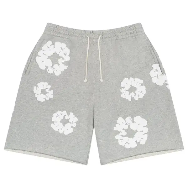 DENIM TEARS Cotton Wreath Shorts - Grey