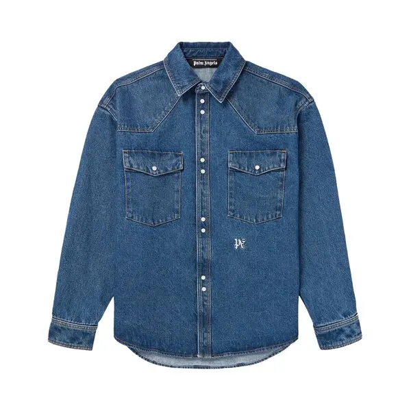Palm Angels Monogram Denim Shirt