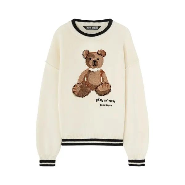 Palm Angels Bear In Mind Sweater - White