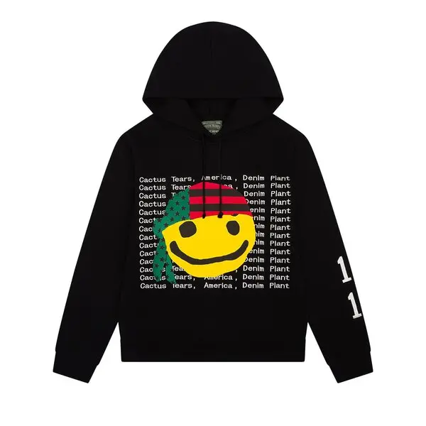 DENIM TEARS X Cactus Plant Flea Market Cactus Tears Hoodie - Black