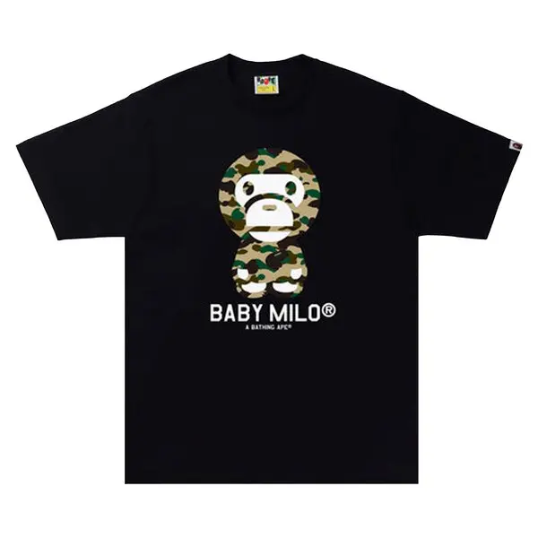 A BATHING APE 1st Camo Baby Milo Tee - Black