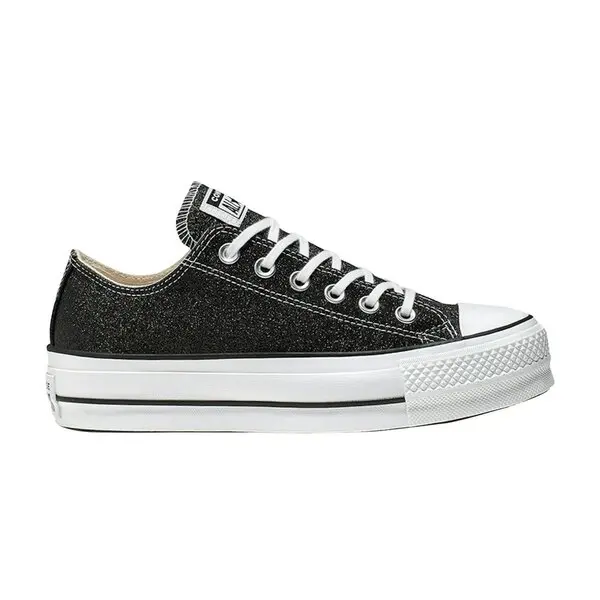 CONVERSE Chuck Taylor All Star Lift Low Glitter Sneakers - Black
