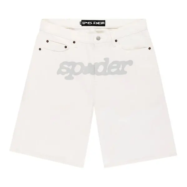 SP5DER V3 Logo Denim Short - White