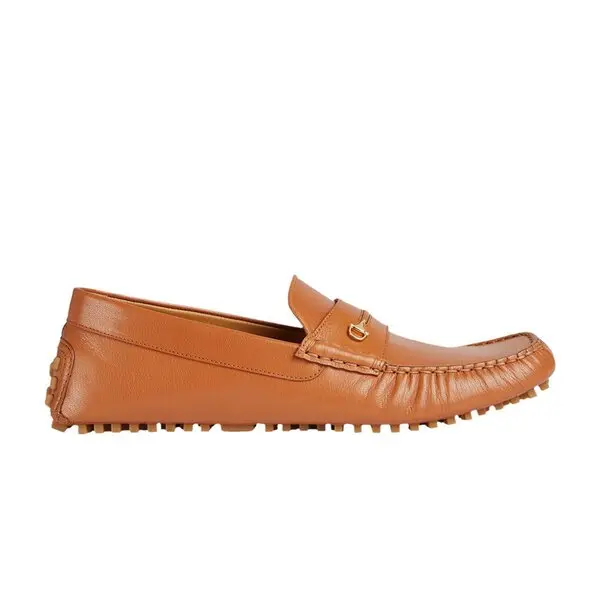 Gucci Driver Loafer With Horsebit - Brown