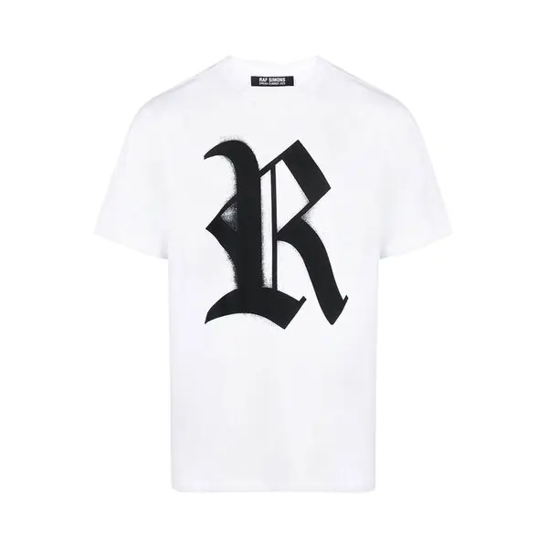 Raf Simons Big Fit T-shirt With R Print - White