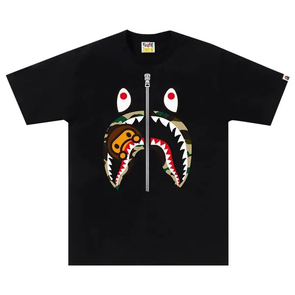 A BATHING APE 1st Camo Milo Shark Tee - Black
