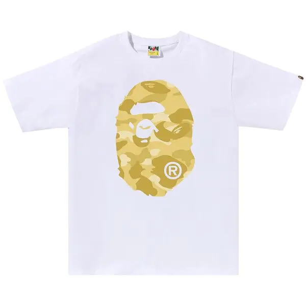 A BATHING APE Color Camo Big Ape Head Tee - White