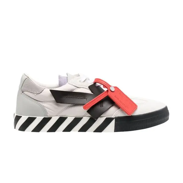 Off-White Floating Arrow Low Vulc Leather Sneakers - White